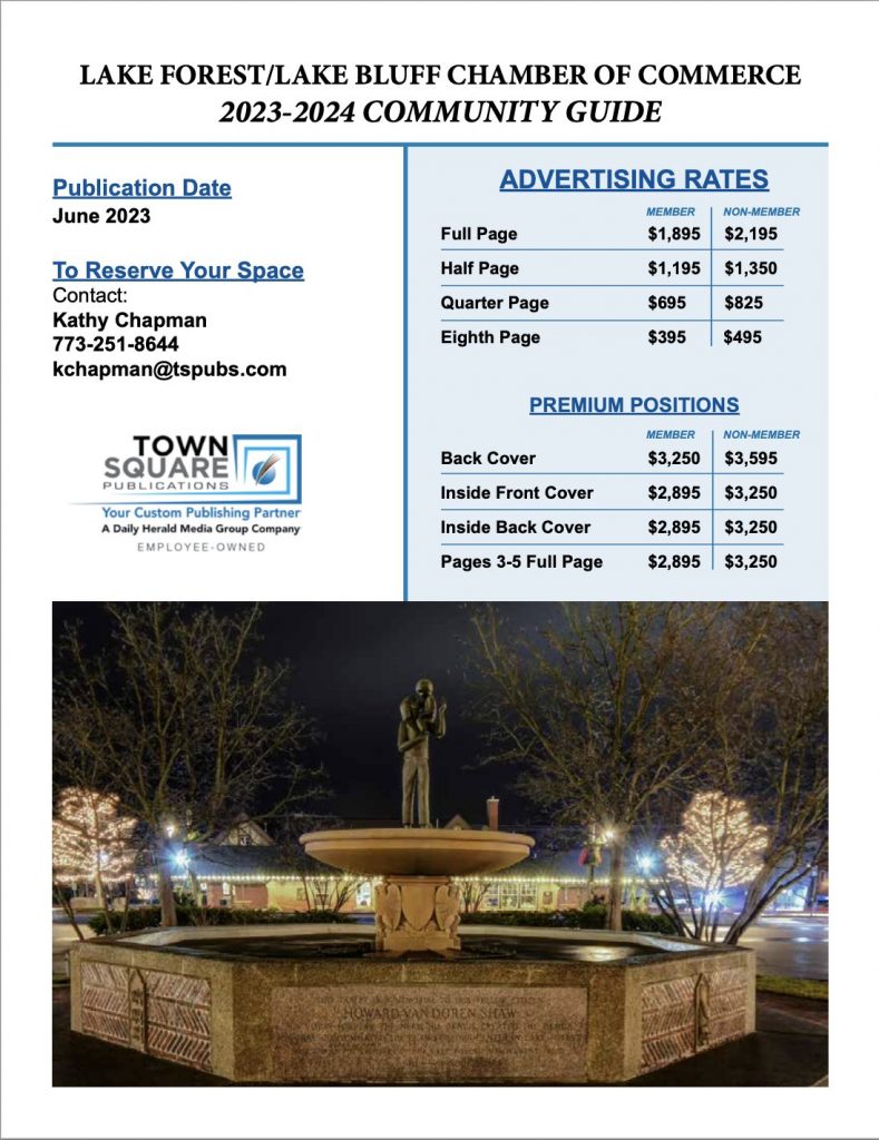 2023 Community Guide Ad Rates - Lake Forest/Lake Bluff Chamber of Commerce 2023 Community Guide Ad Rates - Lake Forest/Lake Bluff Chamber of Commerce